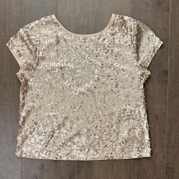 Express | Tops | Express Sequin Gold Top | Poshmark